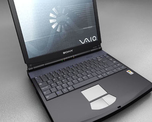 sony laptop 3d model