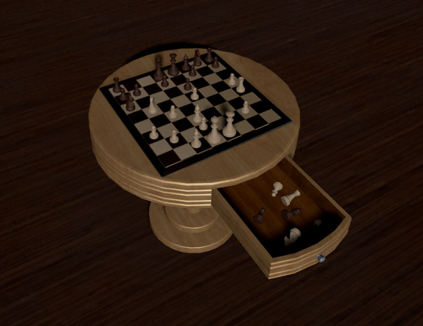 3d chess table 2 model