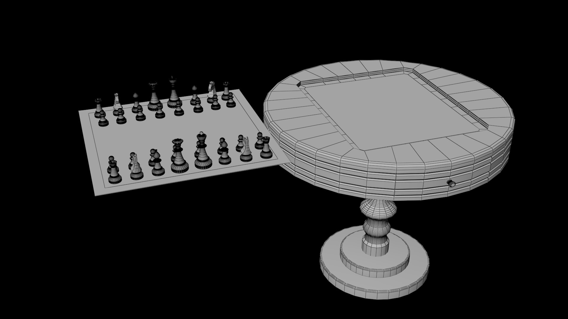 3d chess table 2 model