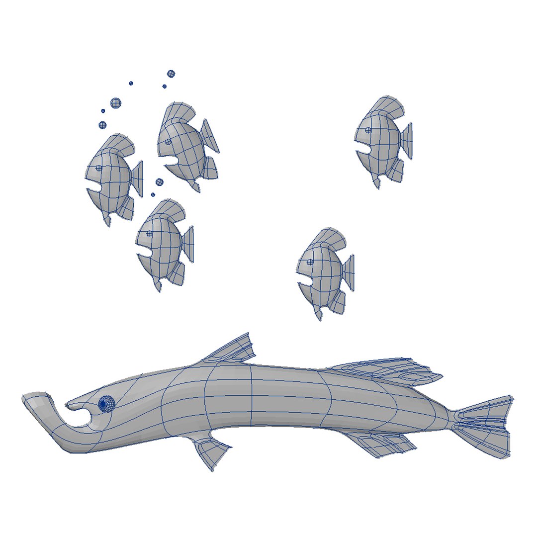 maya cartoon fish