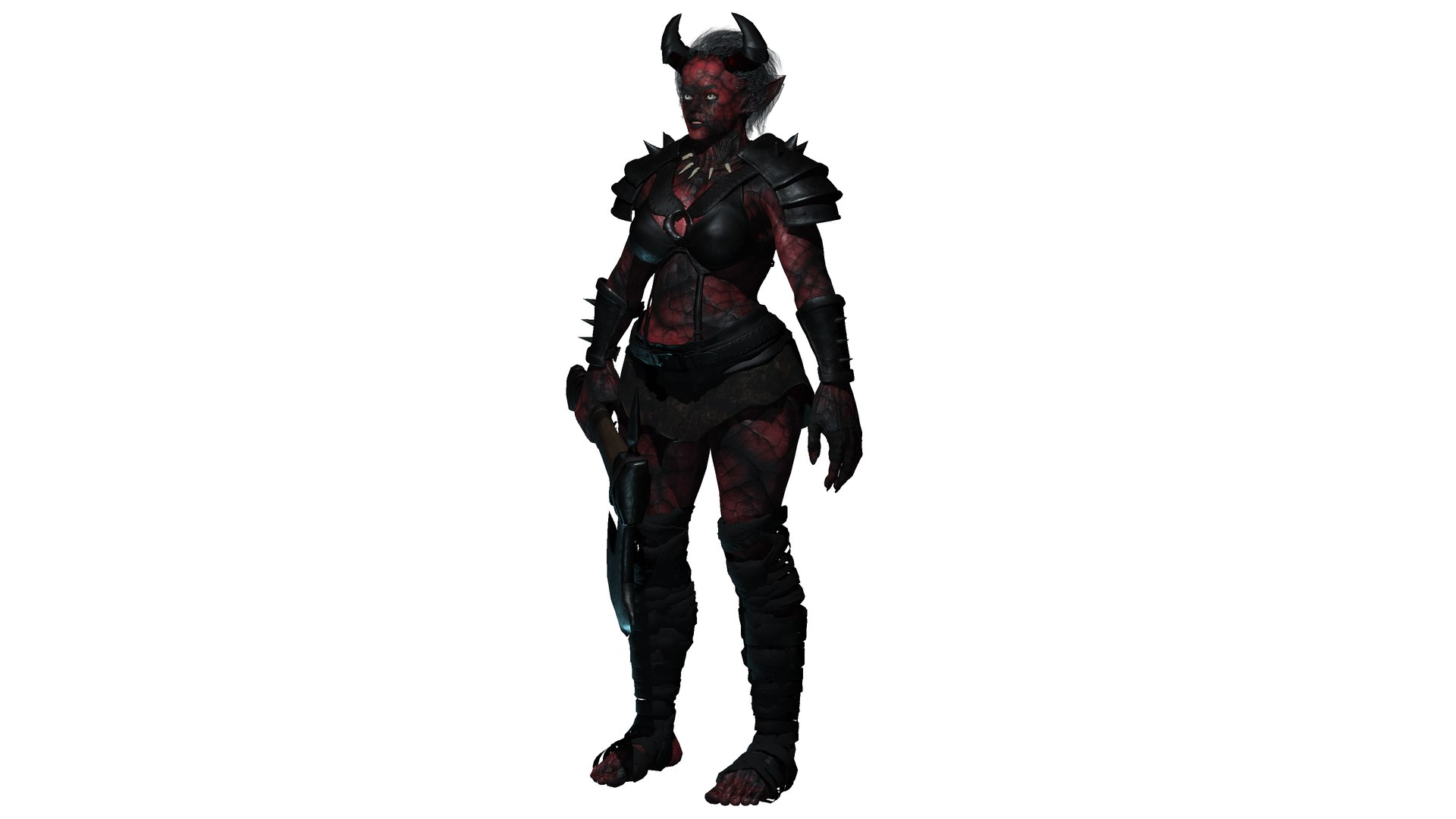 AAA 3D FANTASY CHARACTER - MONSTER DEVIL CREATURE FEMALE 01 3D ...