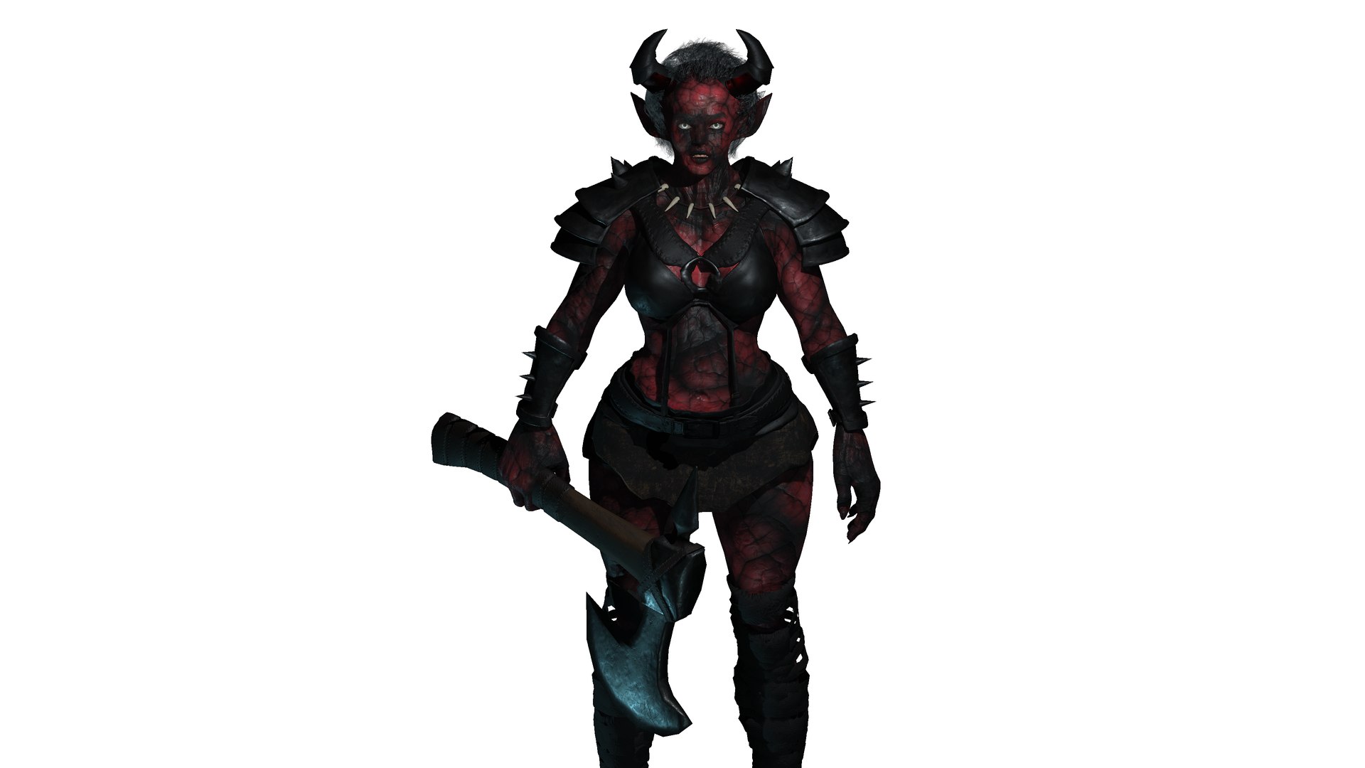 AAA 3D FANTASY CHARACTER - MONSTER DEVIL CREATURE FEMALE 01 3D ...