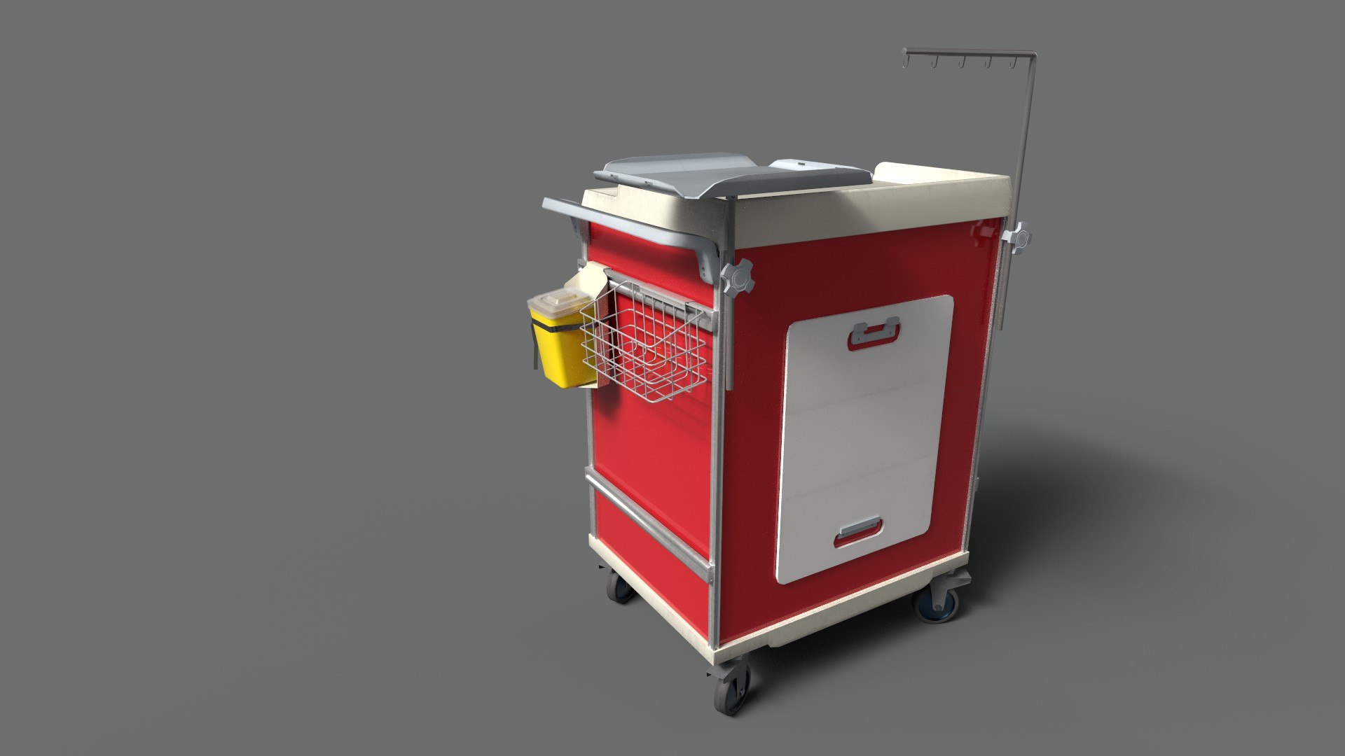 Emergency Medicine Crash Cart Trolleys 3D - TurboSquid 2311964