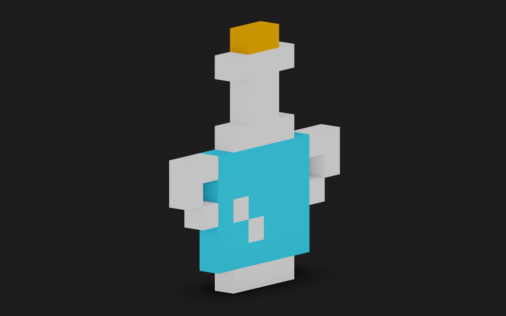 Blue Potion 8 Bit Style Low Poly Game Asset 3D Model - TurboSquid 1945392