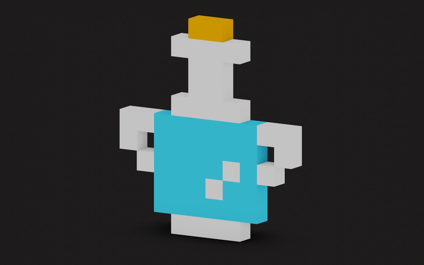 Blue Potion 8 Bit Style Low Poly Game Asset 3D Model - TurboSquid 1945392