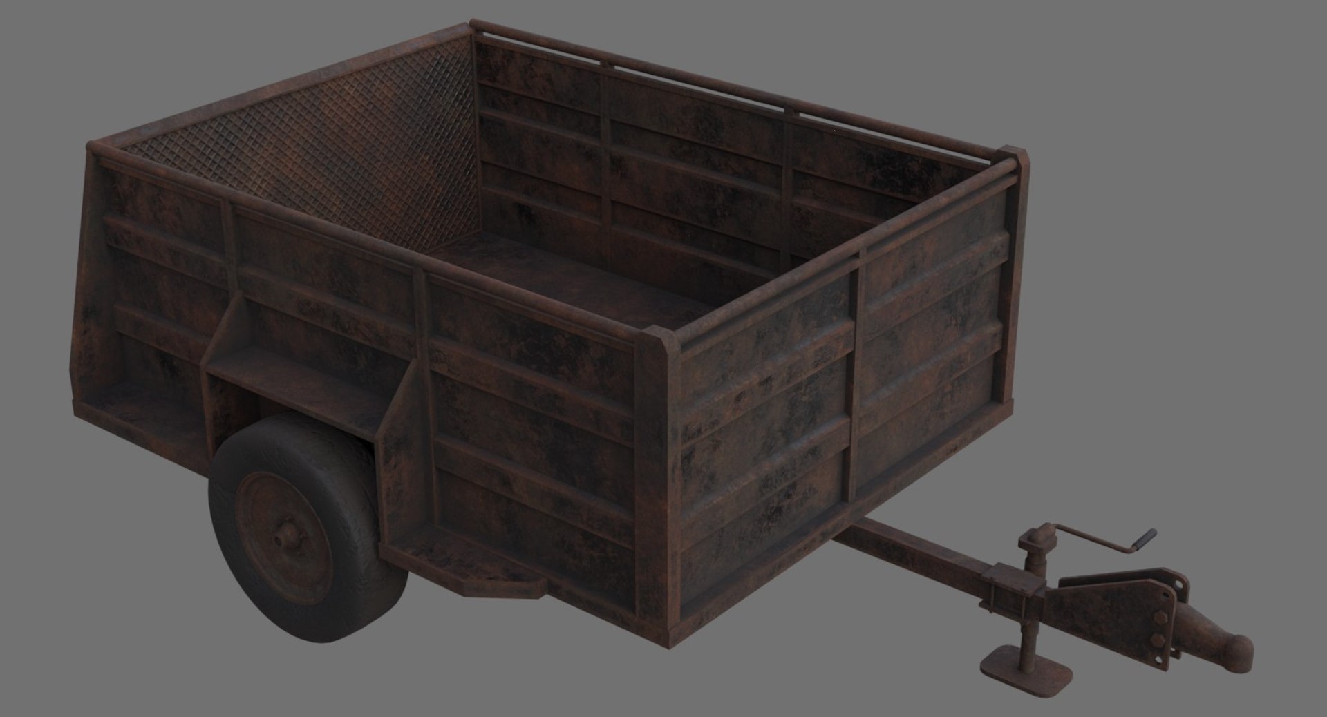 3D utility trailer 1c - TurboSquid 1269192