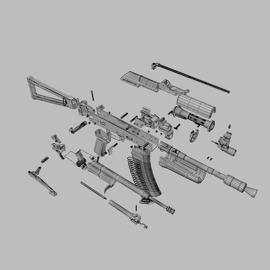 3d Ak Aks-74u Model