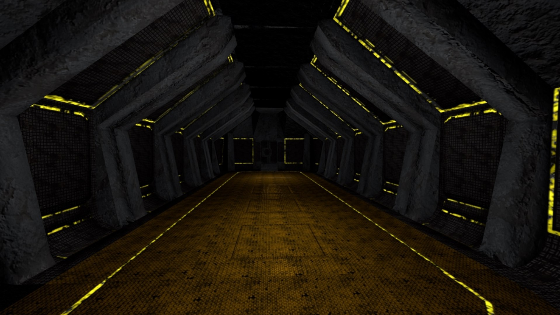 3d Underground Games Space Model