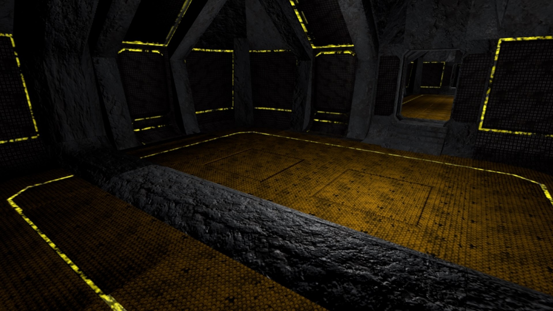 3d Underground Games Space Model