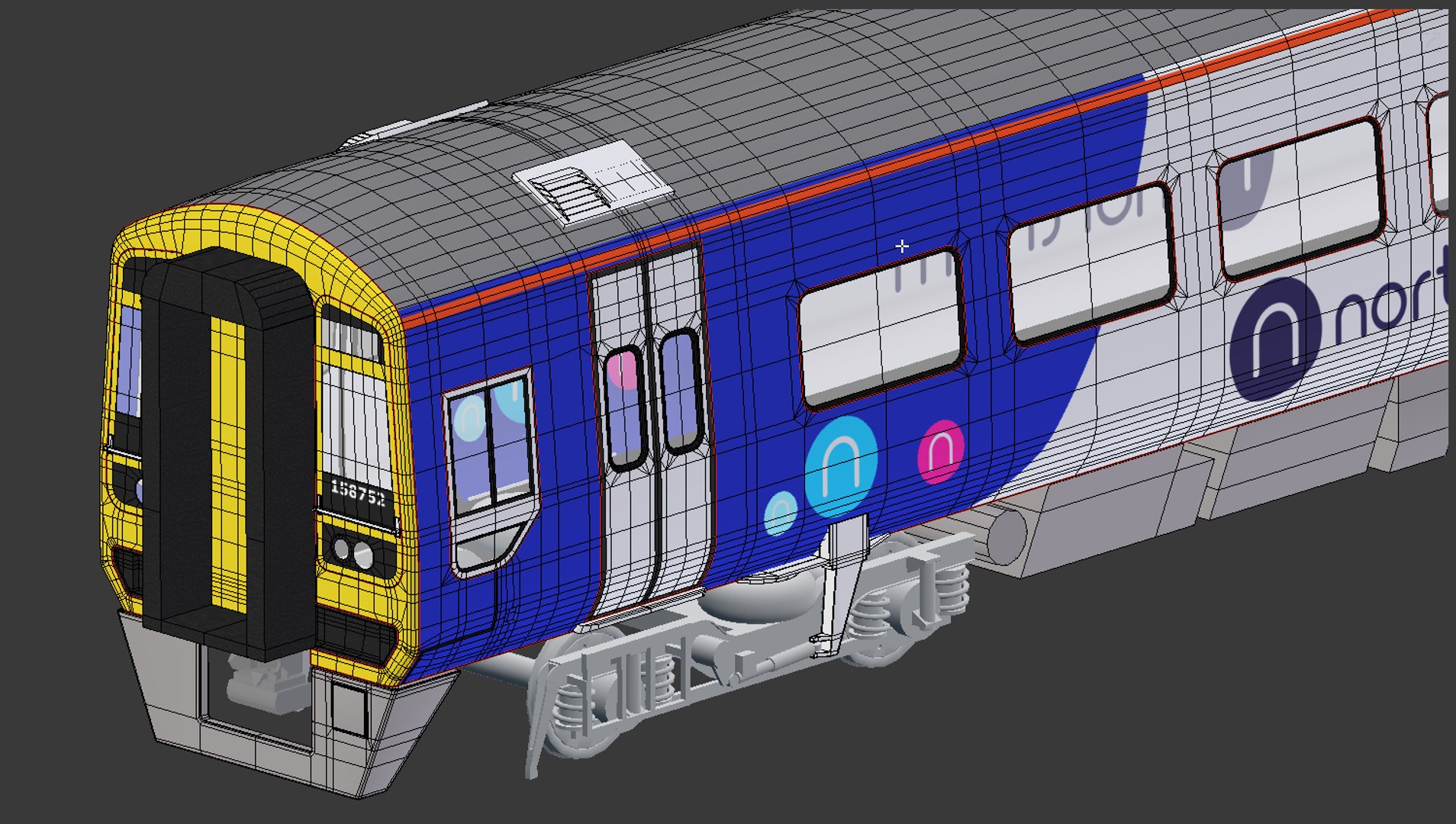 3D British Train Class 158 - TurboSquid 1445429