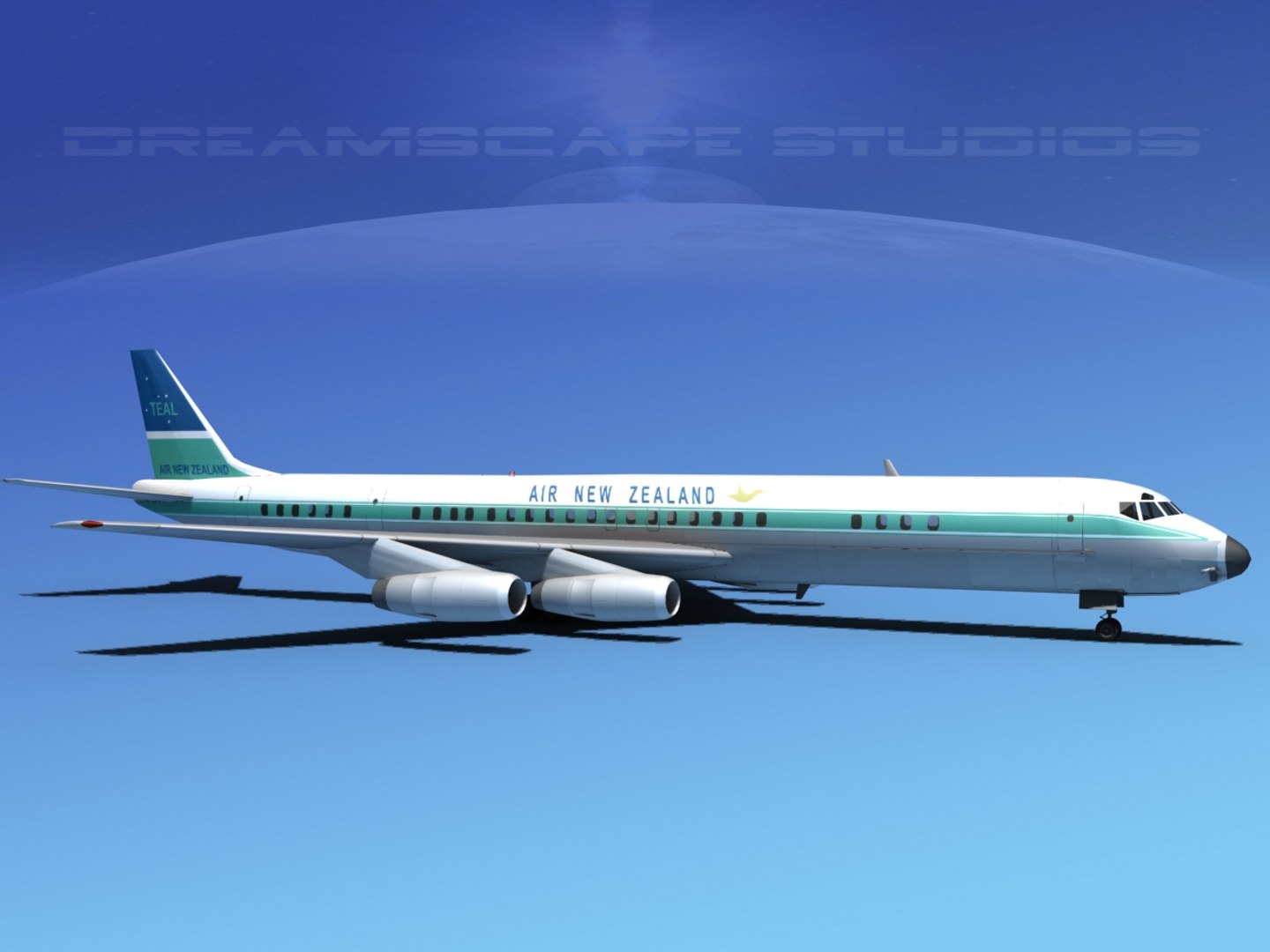 douglas dc-8 3d model