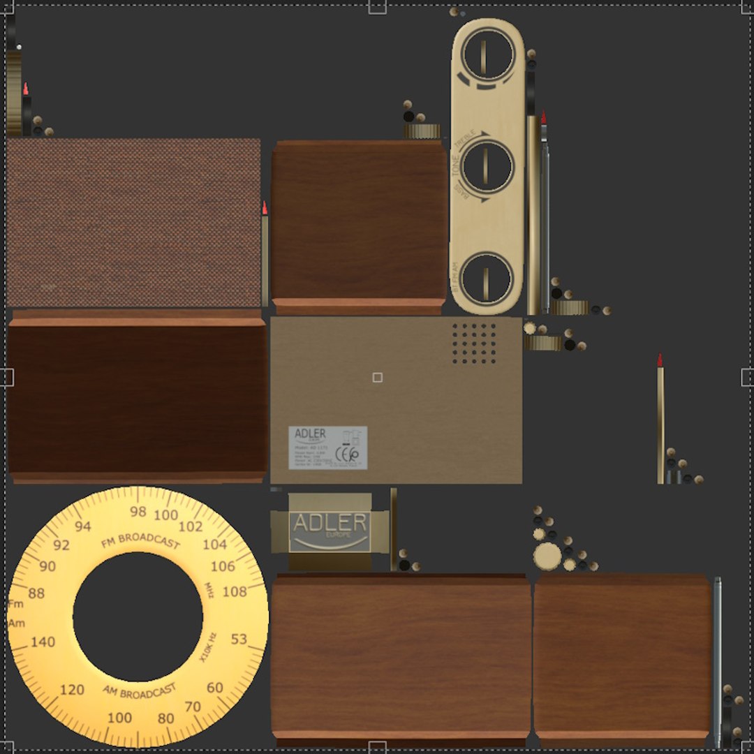 Radio ADLER AD 1171 Analog 3D Model - TurboSquid 2351303