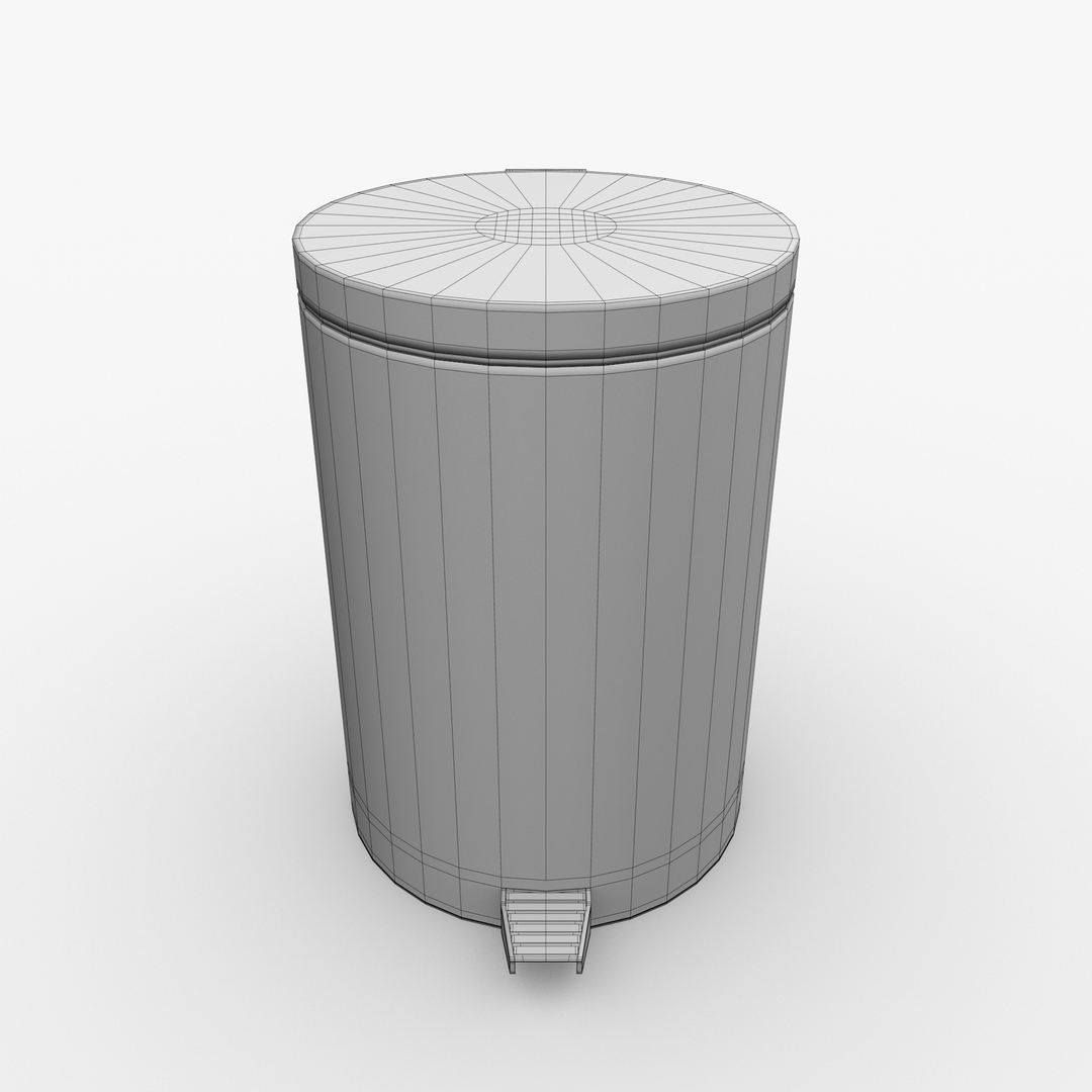 Rubbish Bin 3d Obj