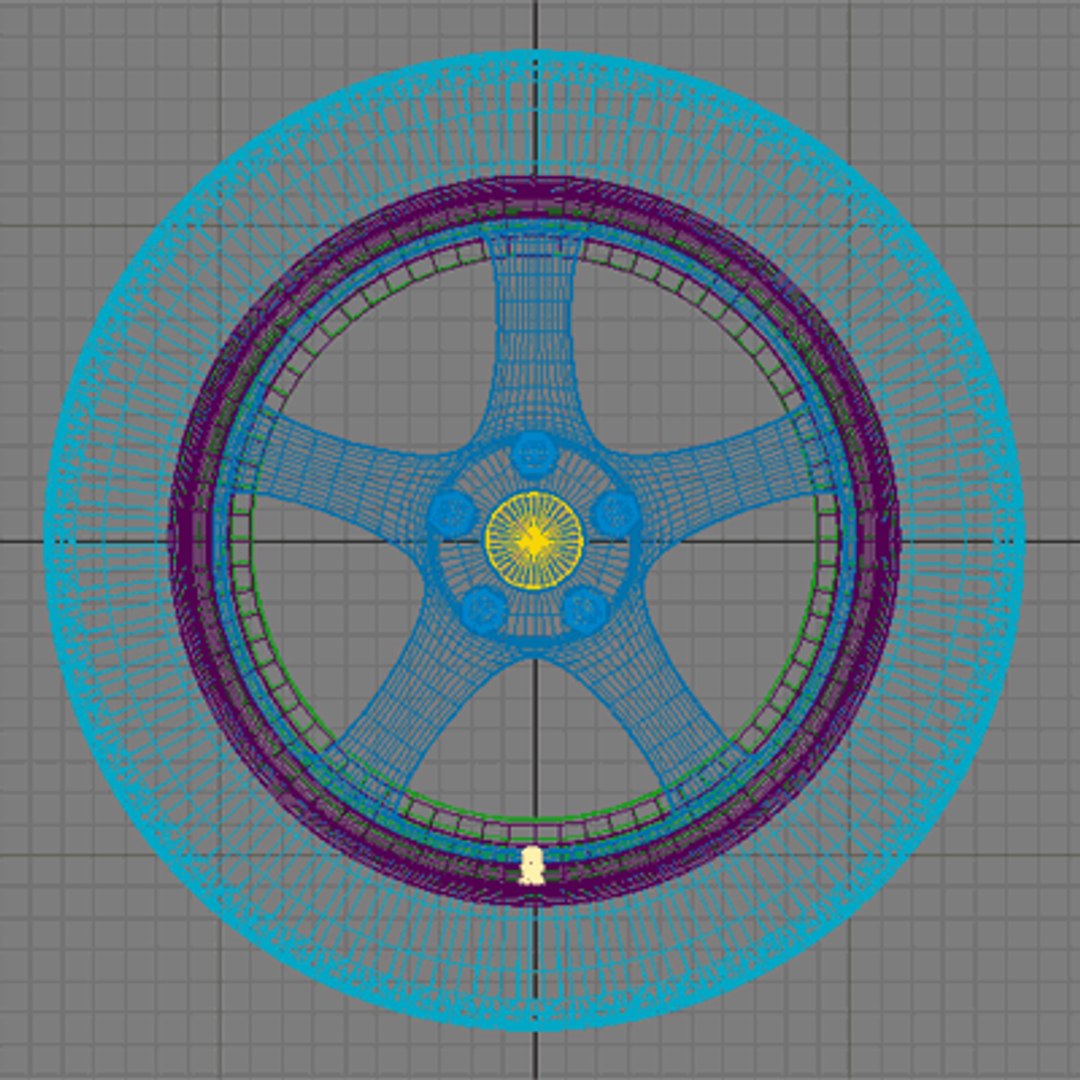 3d Alloy Wheel Goodyear Tire Rim Model
