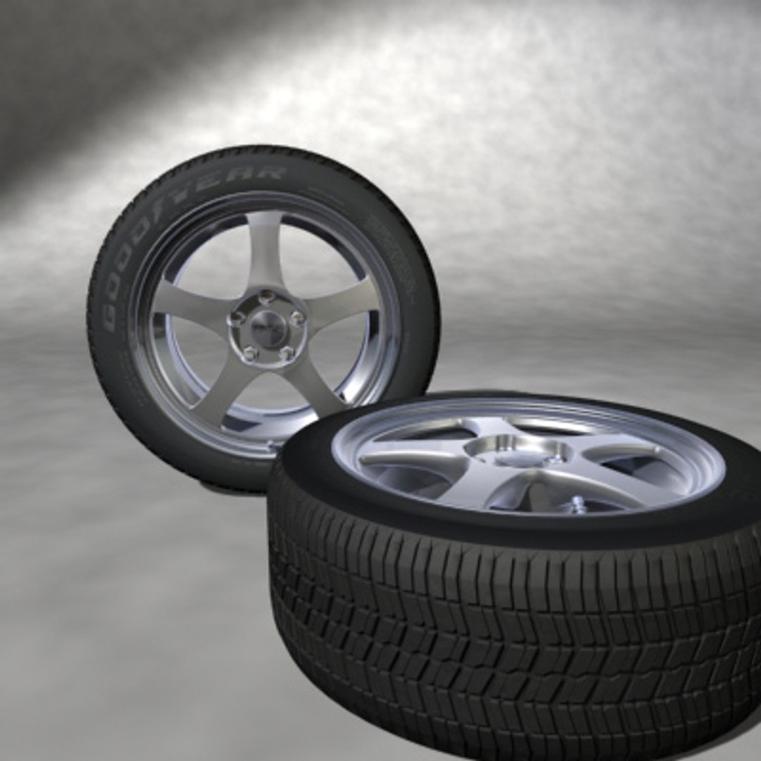 3d Alloy Wheel Goodyear Tire Rim Model