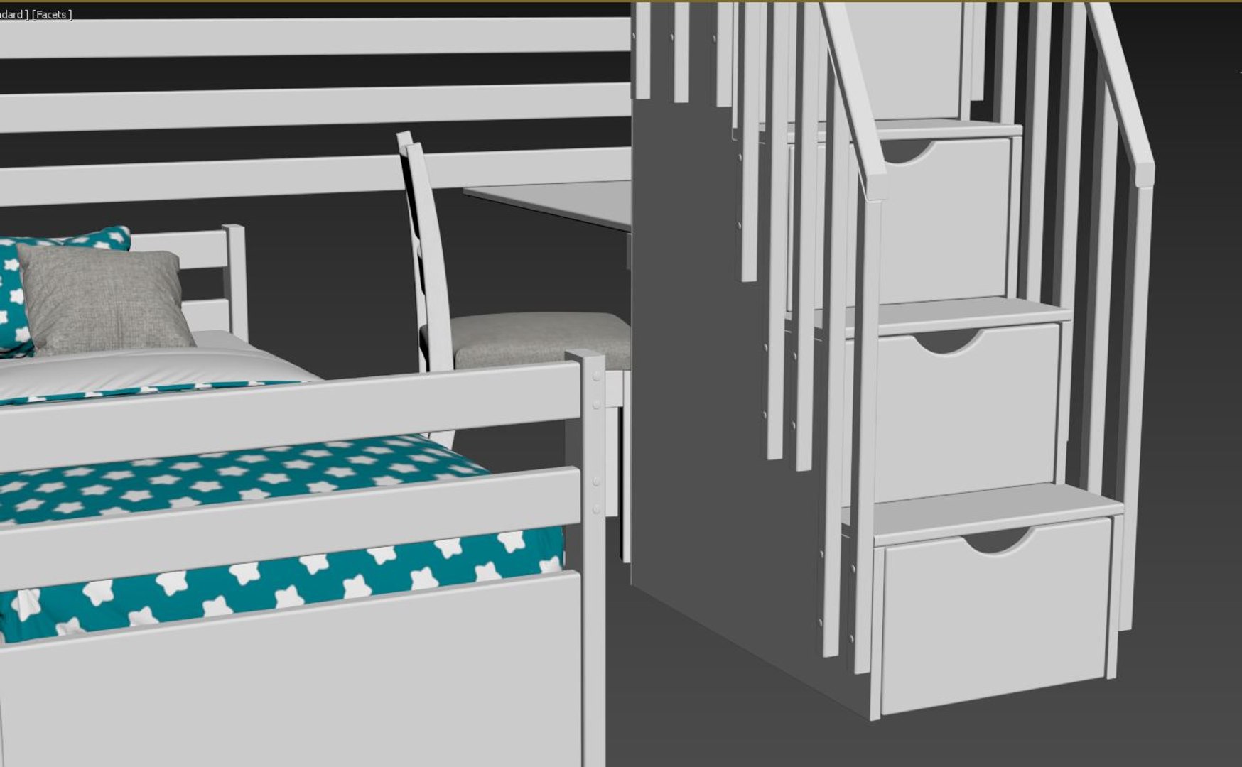 Bunk Bed Model - TurboSquid 2036522