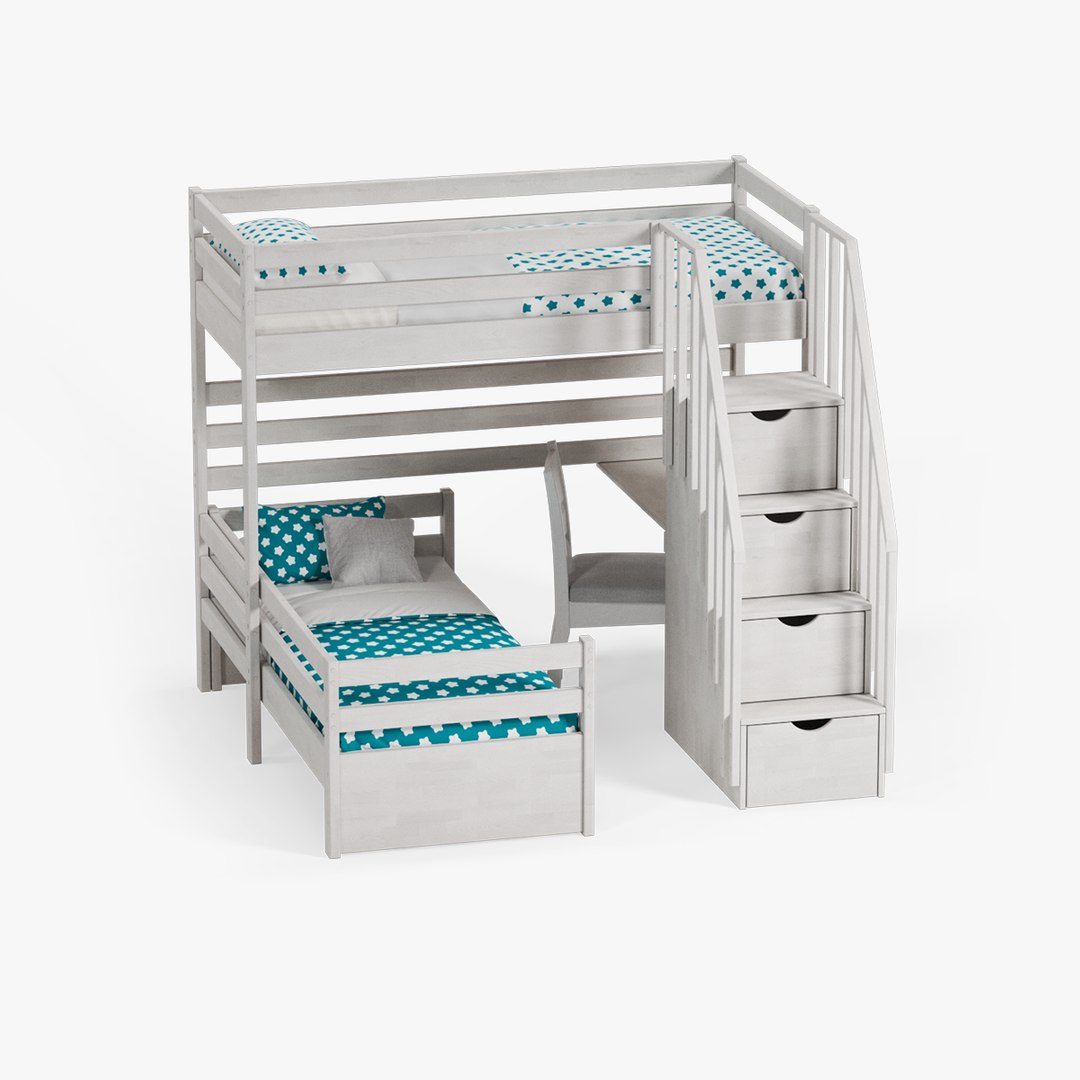 Bunk Bed model - TurboSquid 2036522
