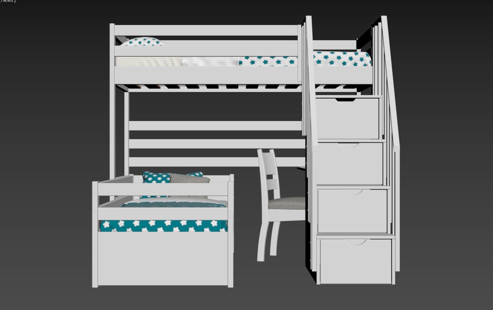 Bunk Bed Model - TurboSquid 2036522