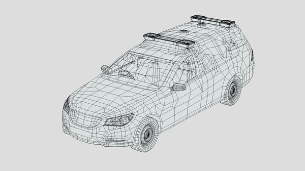 modelo 3d Coche Low Poly - Policía UTE de Holden - TurboSquid 2087321
