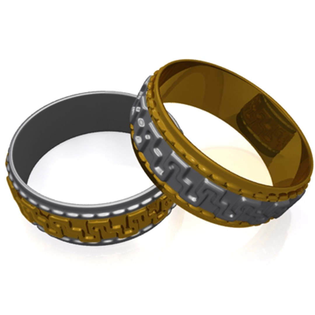 Aztec Ring 3d Obj