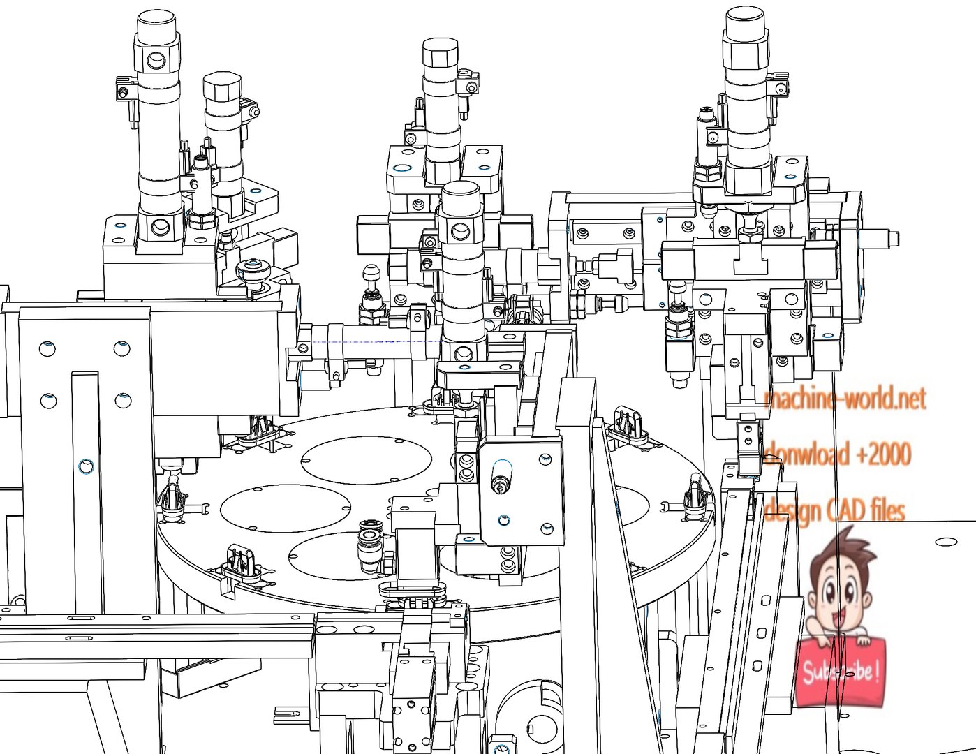 Industrial 3D model Automatic safety lock assembly machine 3D model ...