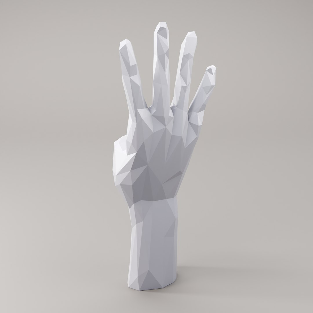 3D Hand Finger Counting 4 Low Poly - TurboSquid 2352912