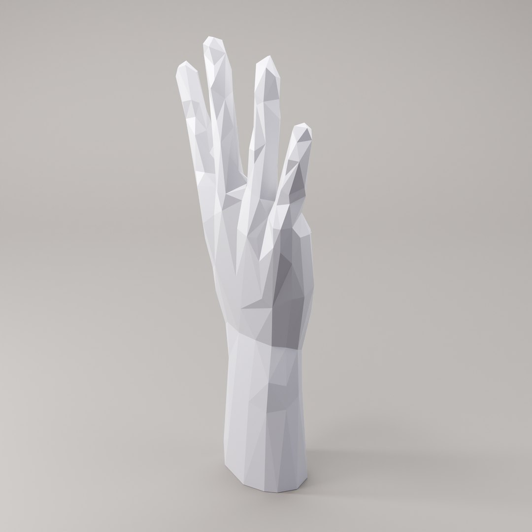 3D Hand Finger Counting 4 Low Poly - TurboSquid 2352912