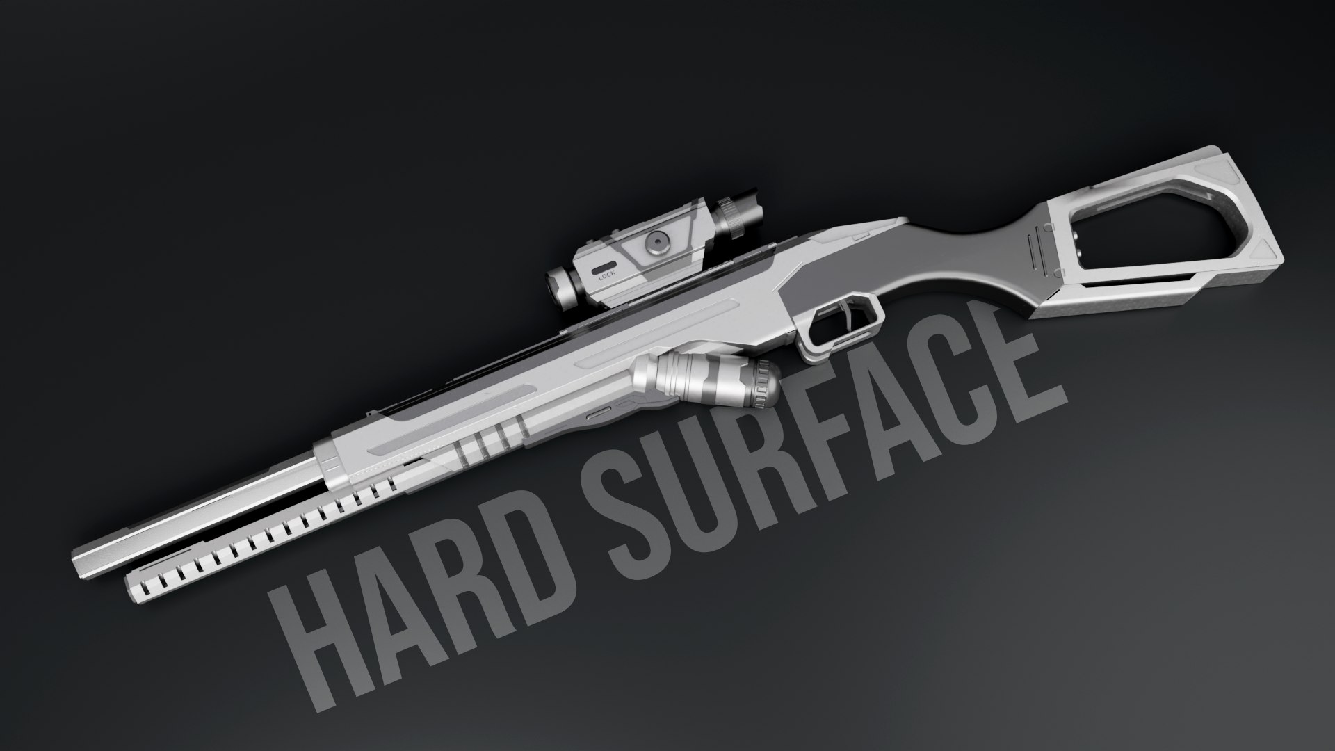 3D Scifi Gun Game Asset 3D Model Concept With PBR Texture Model ...