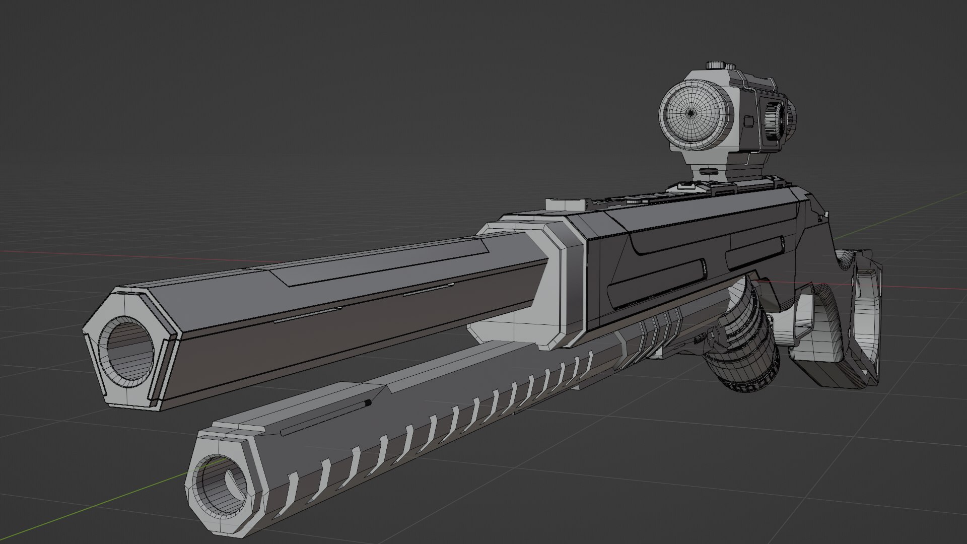 3D Scifi Gun Game Asset 3D Model Concept With PBR Texture Model ...