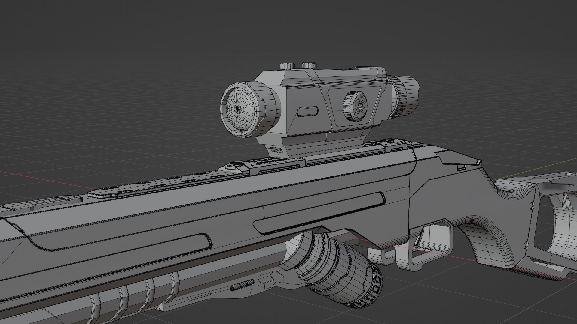 3D Scifi Gun Game Asset 3D Model Concept With PBR Texture Model ...