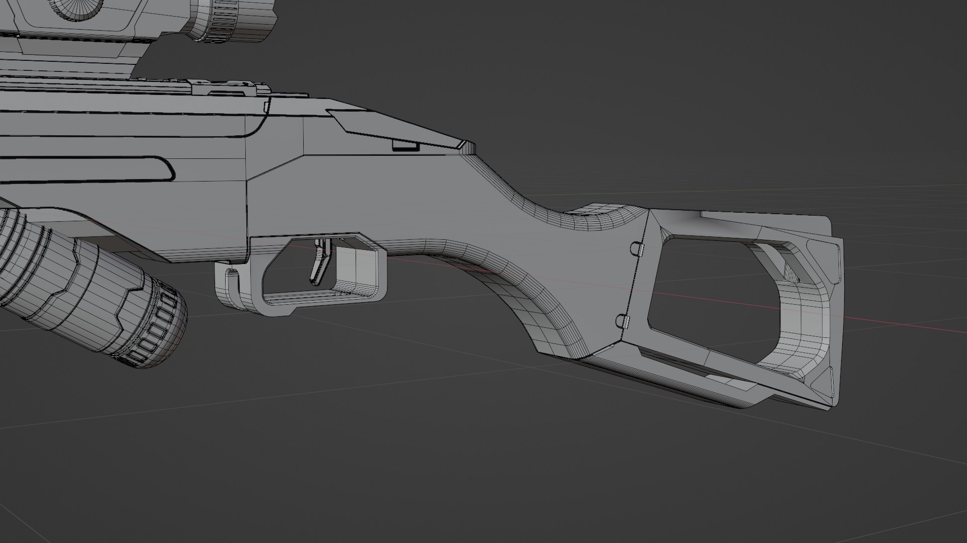 3D Scifi Gun Game Asset 3D Model Concept With PBR Texture Model ...