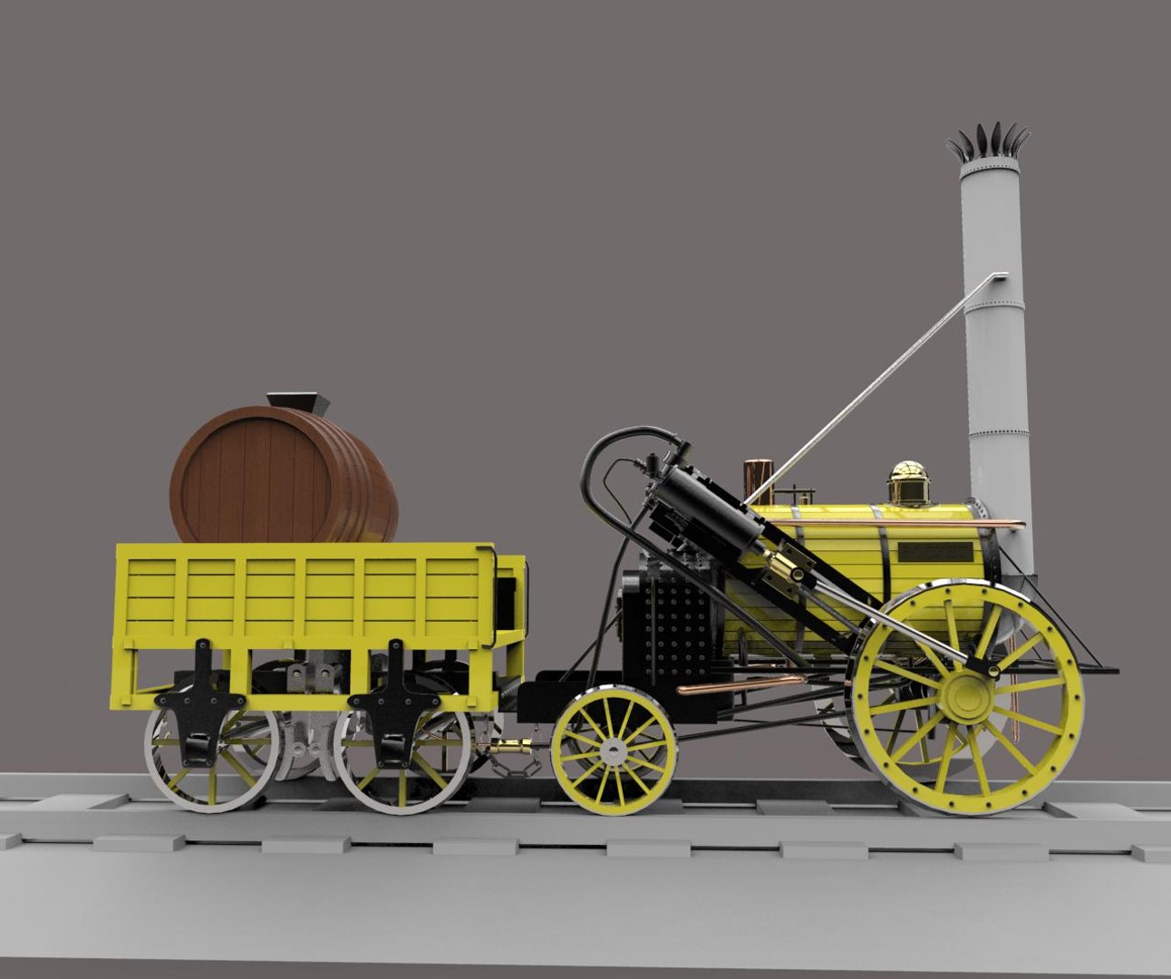 Stephensons Rocket Locomotives 3D - TurboSquid 1170310