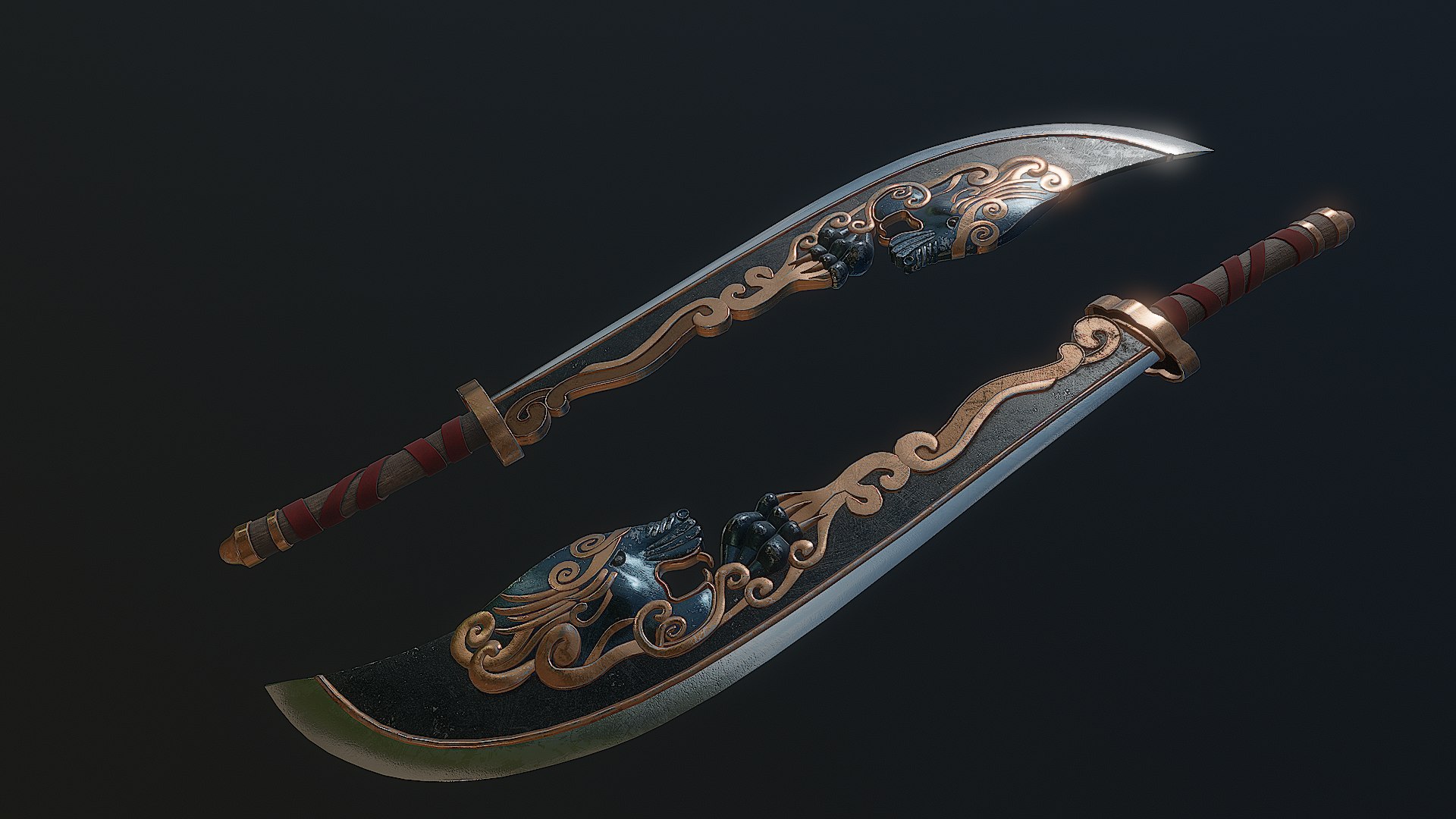 Dragon Fang Crescent Blade Model - TurboSquid 2394978
