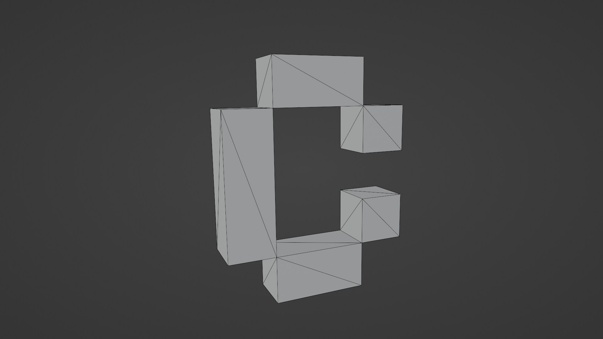 3D Model Pixel Letter C - TurboSquid 1980962