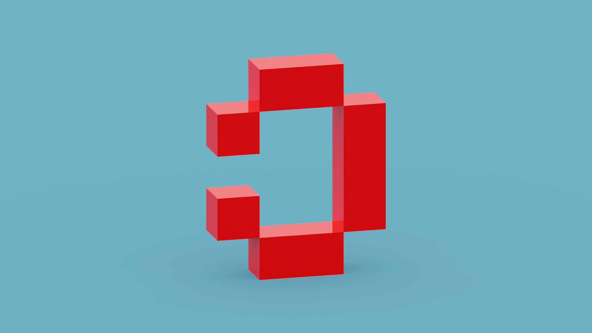 3D Model Pixel Letter C - TurboSquid 1980962