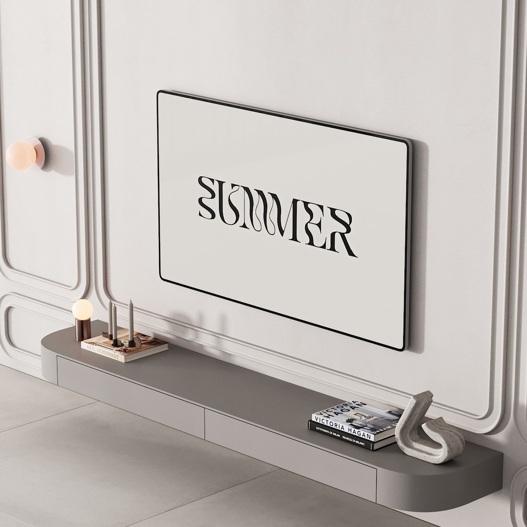 3D 227 Tv Wall Kit 09 Modern Classic Molding 01 - TurboSquid 2036711