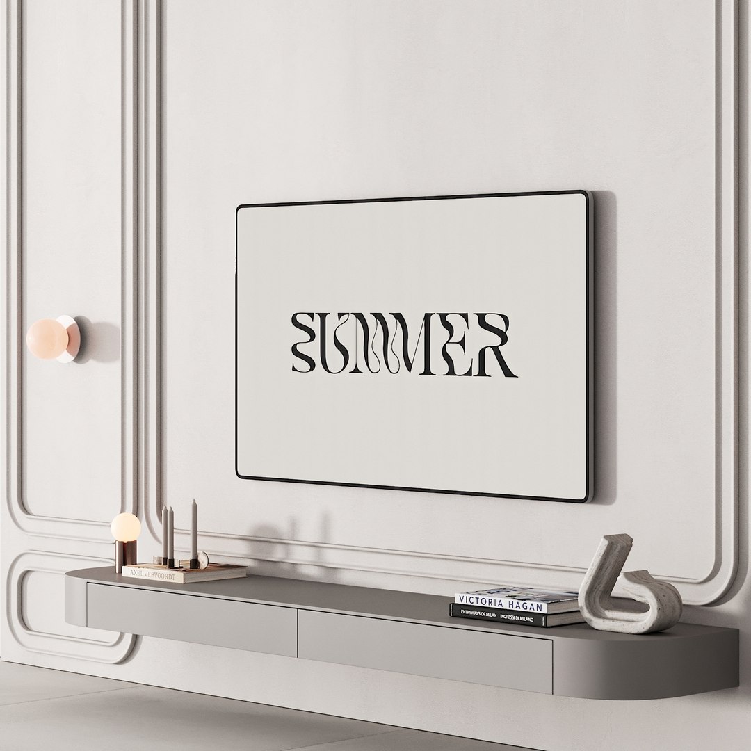 3D 227 Tv Wall Kit 09 Modern Classic Molding 01 - TurboSquid 2036711