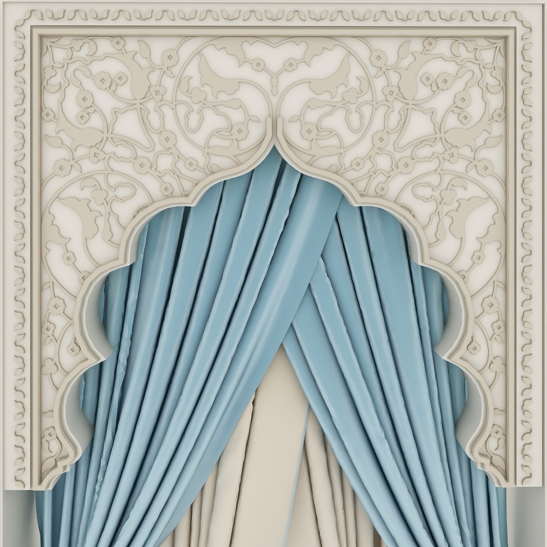 3D Arch Curtains 3D Model - TurboSquid 1891360