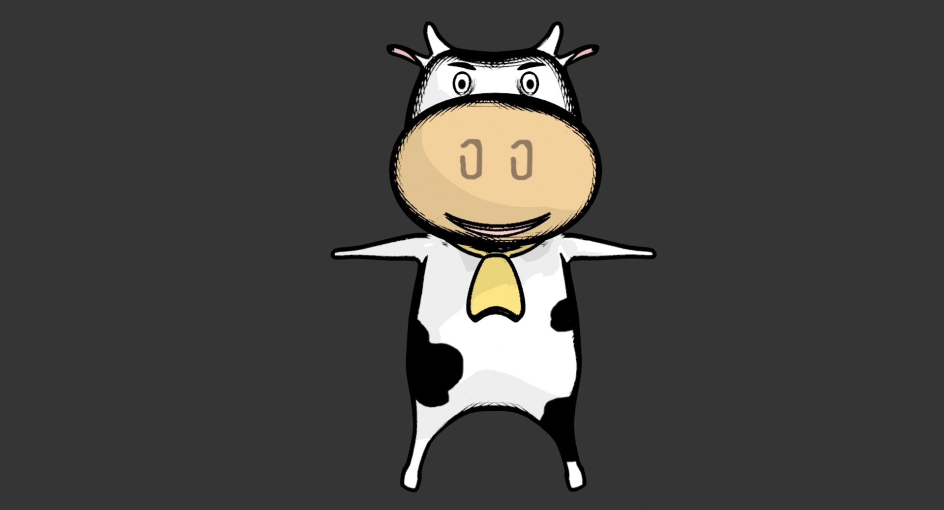 Cartoon cow toon 3D model - TurboSquid 1431340