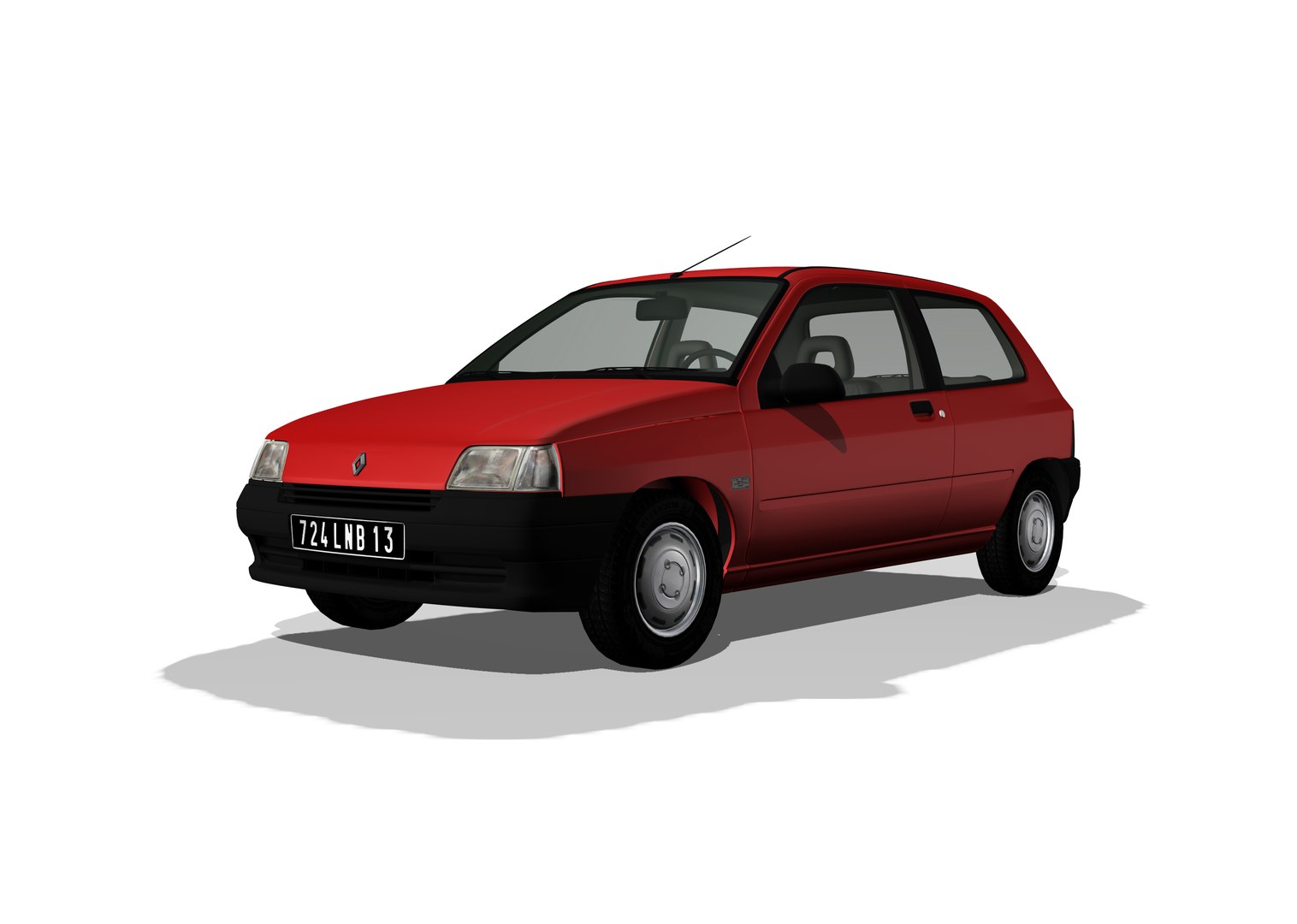 Renault Clio 1990 Model - TurboSquid 2159084