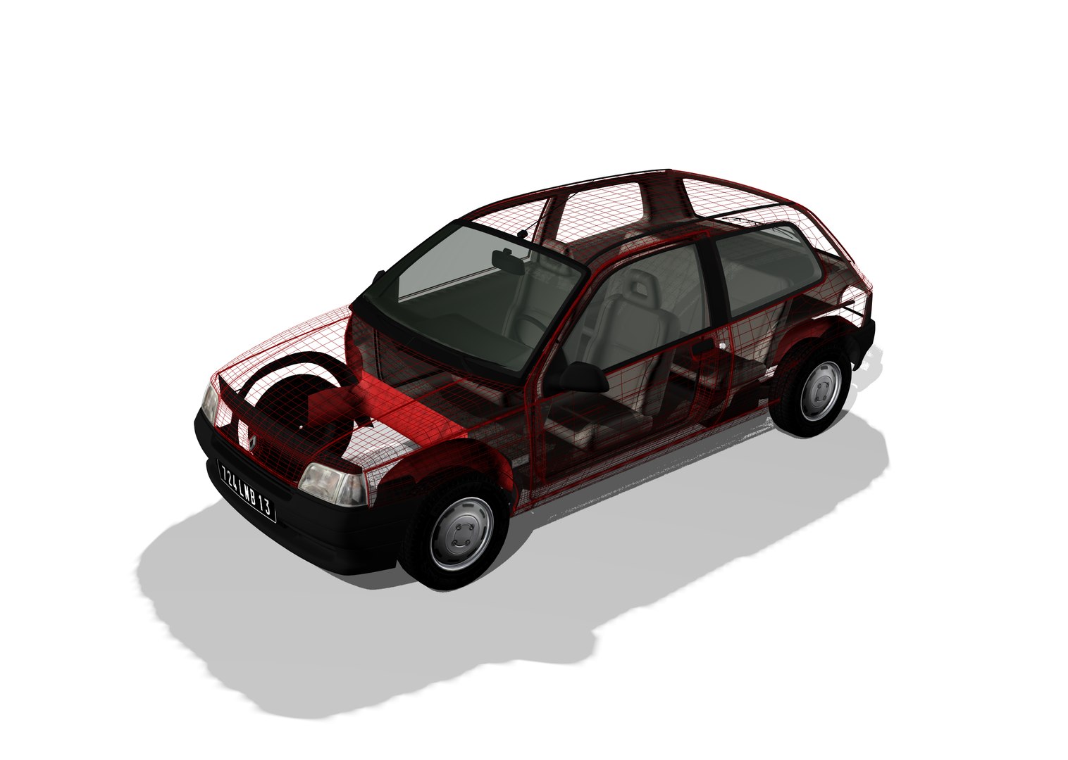 Renault Clio 1990 Model - TurboSquid 2159084