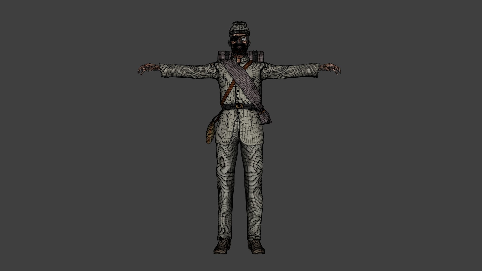 3D American Civil War Confederate Soldier - Johnny Reb Rigged Low-poly ...