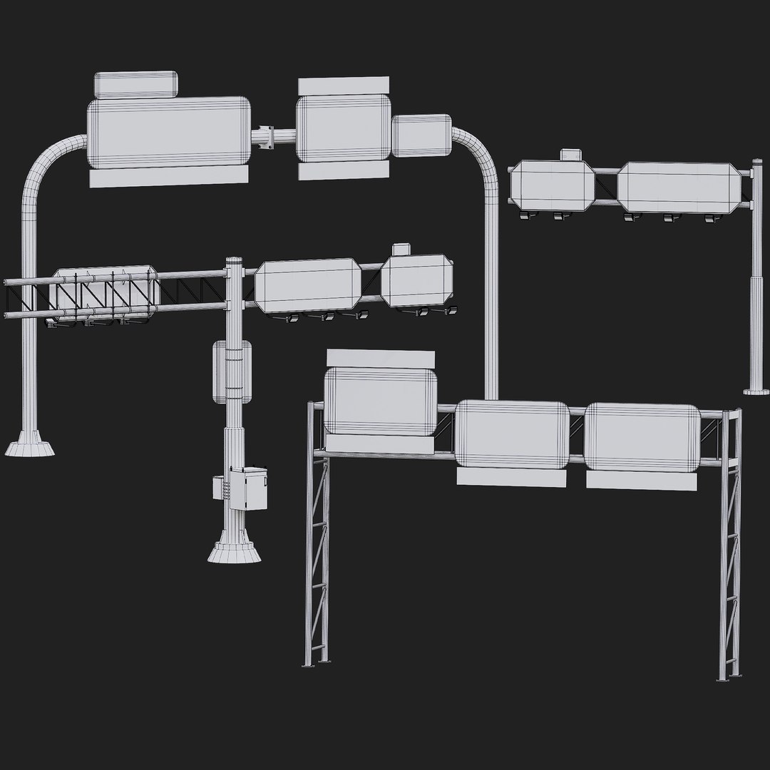 Highway Street Sign 3D Model - TurboSquid 2301115