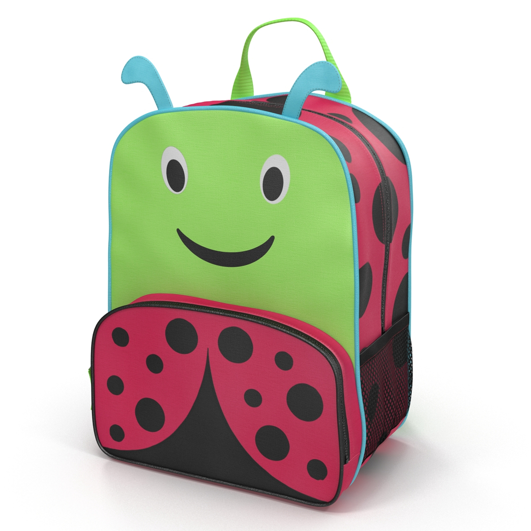 3d Model Kid Backpack Ladybug