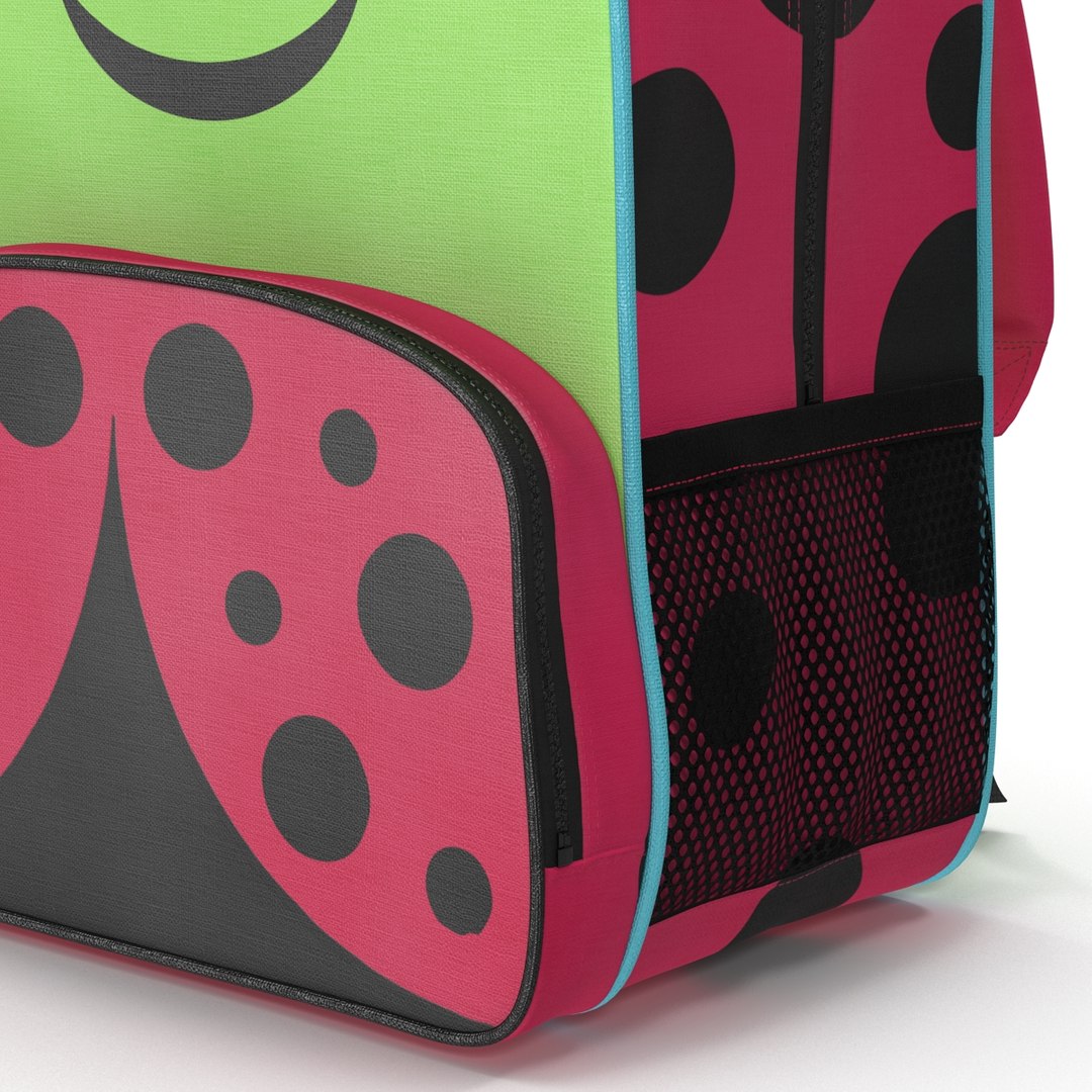 3d Model Kid Backpack Ladybug