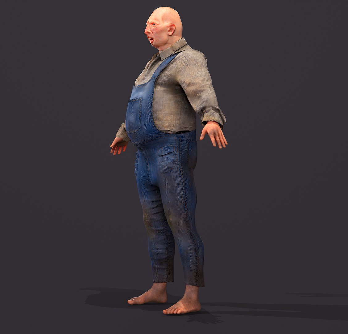 3D Game Character Village Fool - TurboSquid 2018500