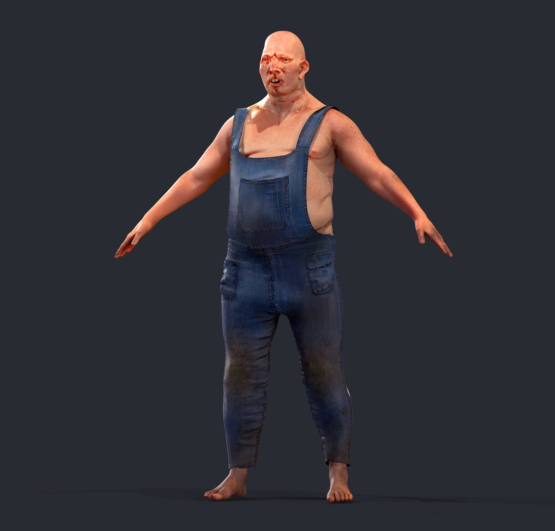 3D Game Character Village Fool - TurboSquid 2018500