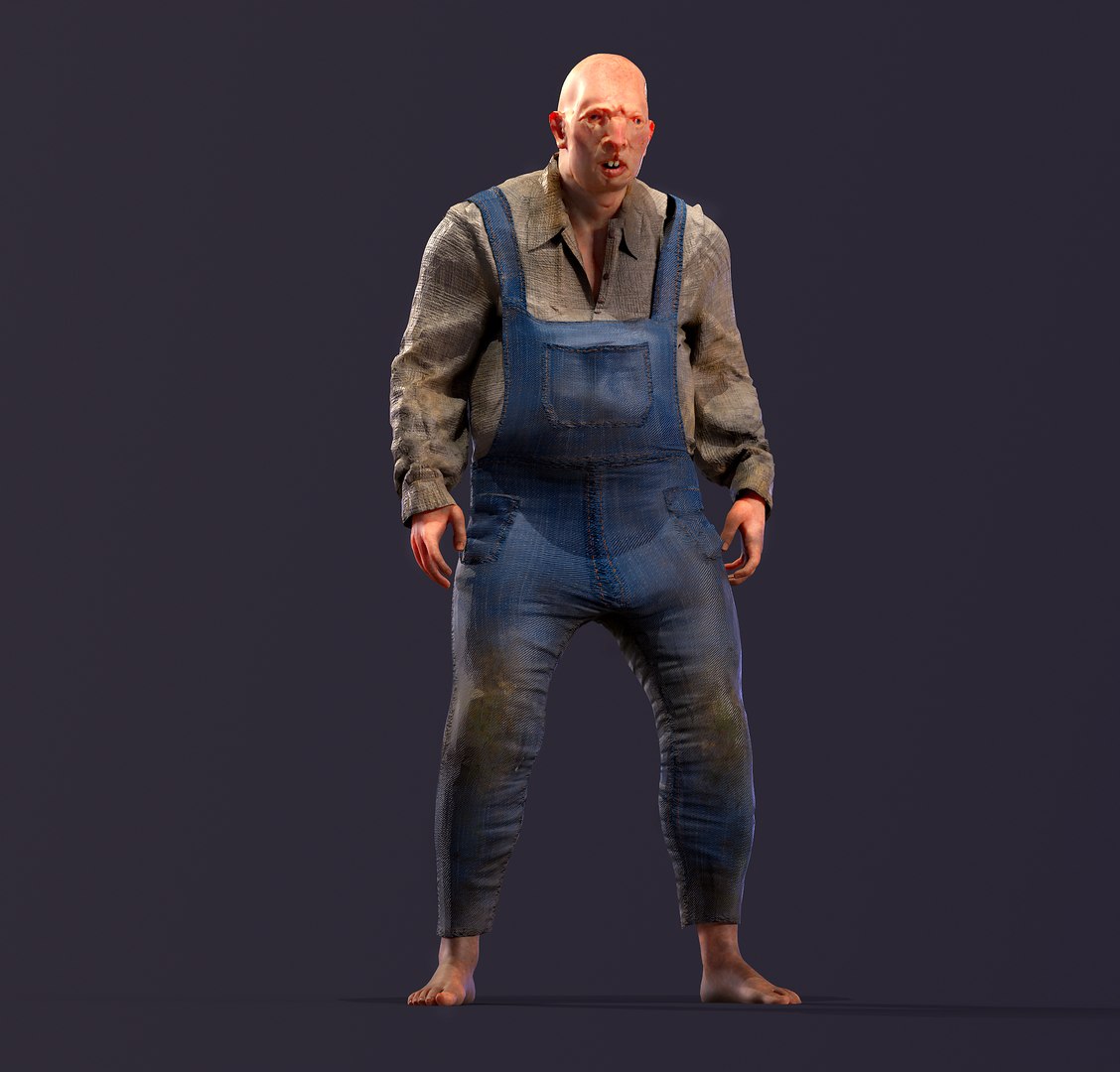 3D Game Character Village Fool - TurboSquid 2018500