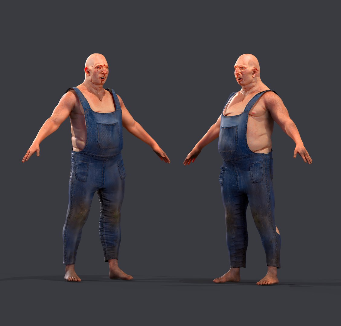 3D Game Character Village Fool - TurboSquid 2018500