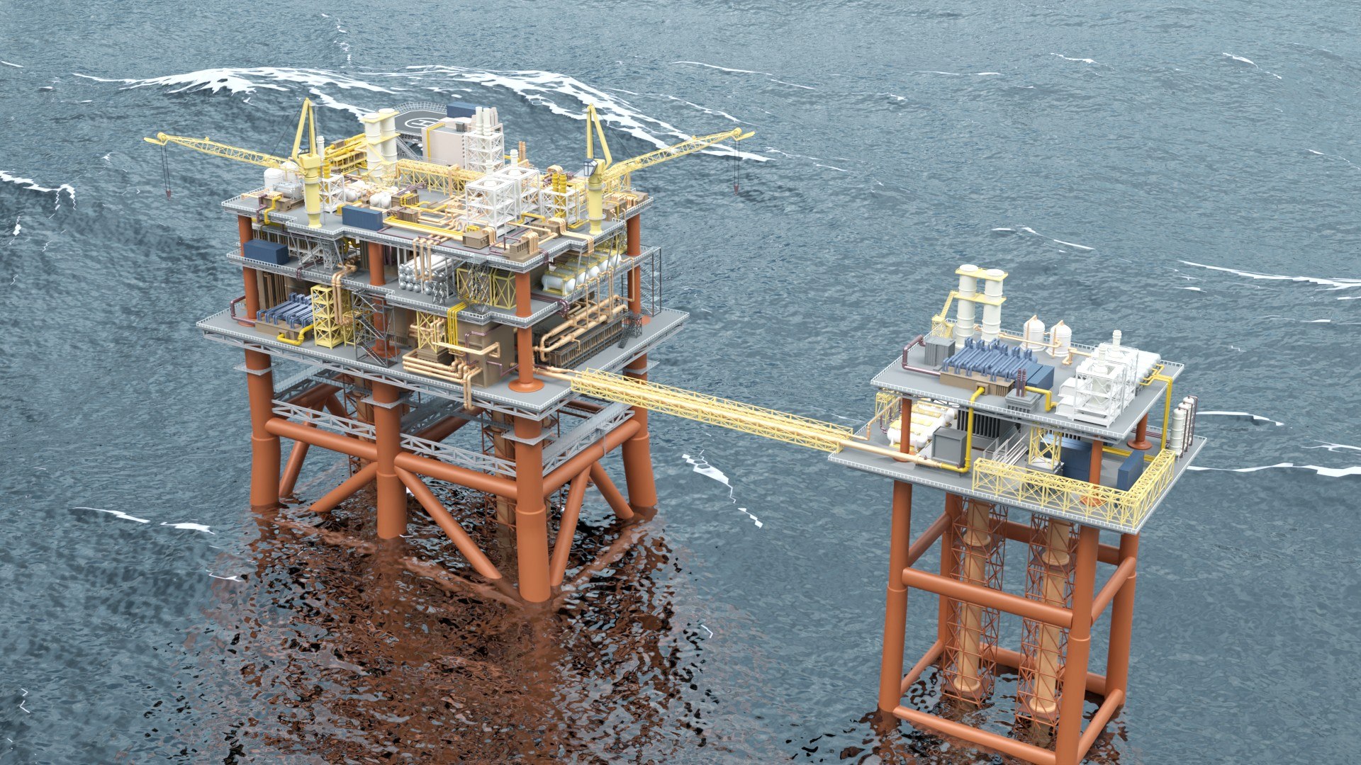 Detailed Twin Oil Rig 3D Model Model - TurboSquid 2218152